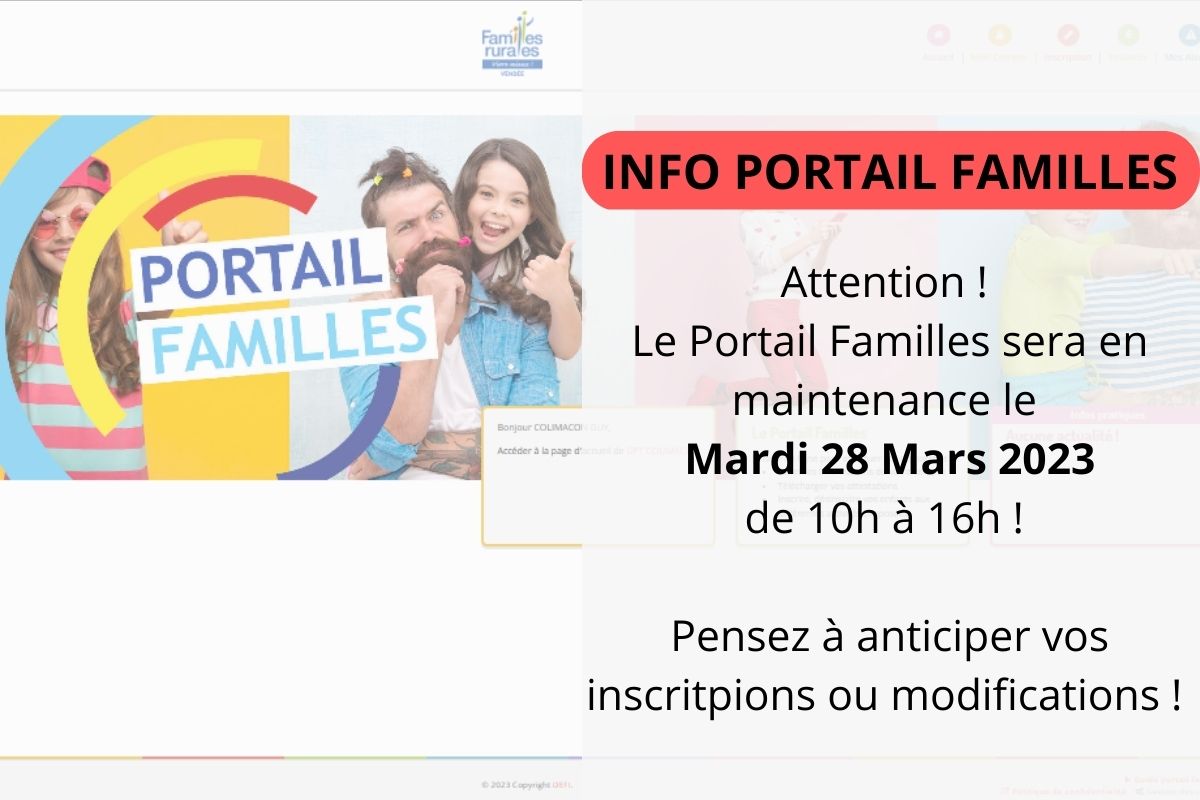 ATTENTION INFORMATION PORTAIL FAMILLES
